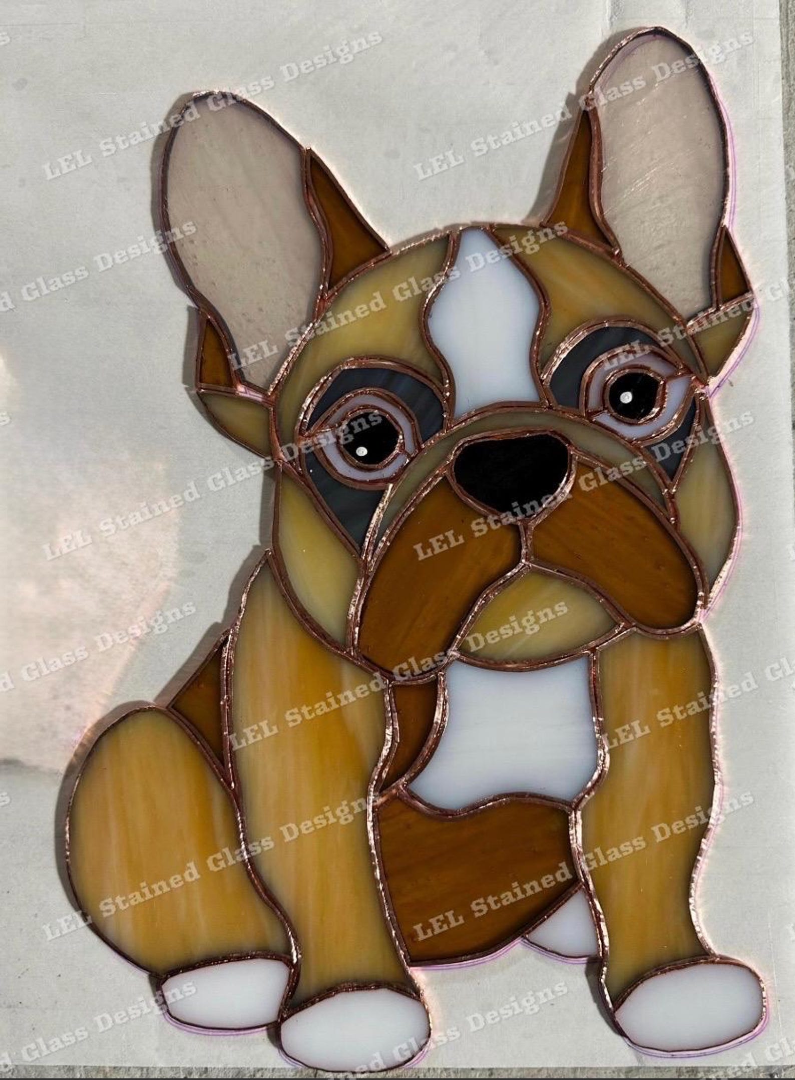 French Bulldog Puppy-stained Glass Suncatcher Pattern - Etsy