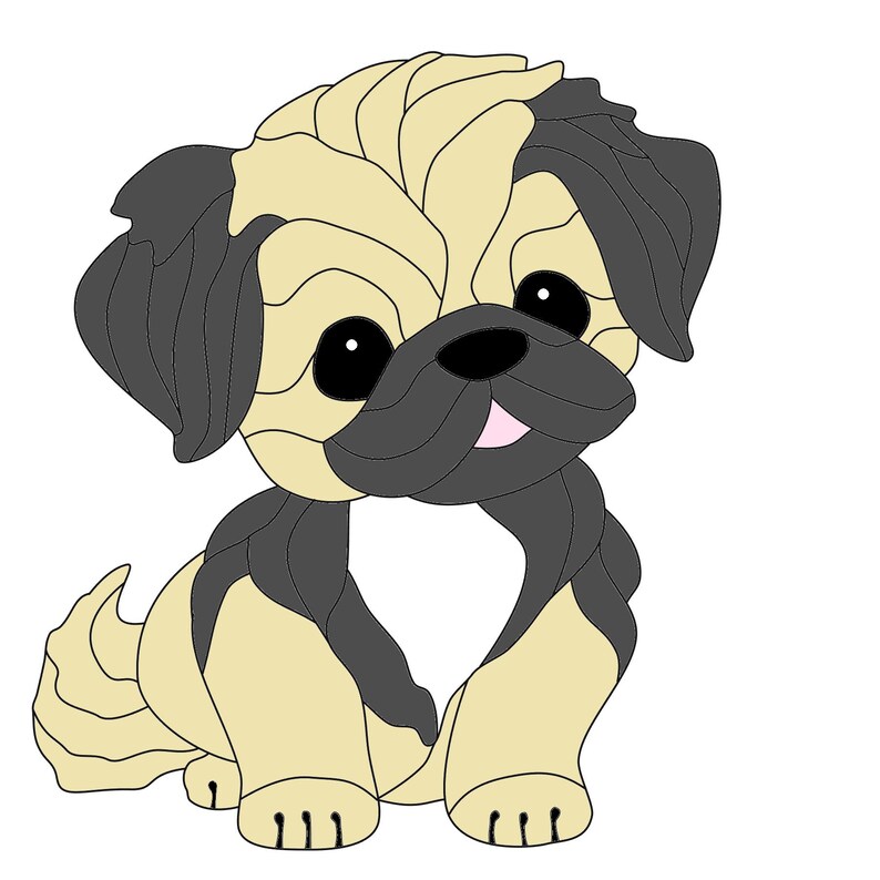 Pekingese Puppy-stained Glass Suncatcher Pattern - Etsy