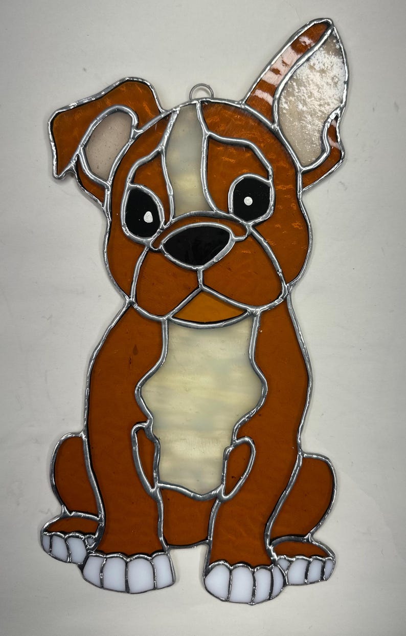 Pitbull Puppy-stained Glass Suncatcher Pattern - Etsy