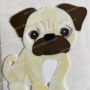 Pug Puppy-stained Glass Suncatcher Pattern - Etsy