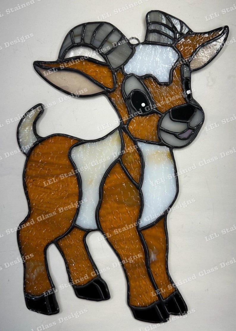 Baby Goat-stained Glass Suncatcher Pattern - Etsy