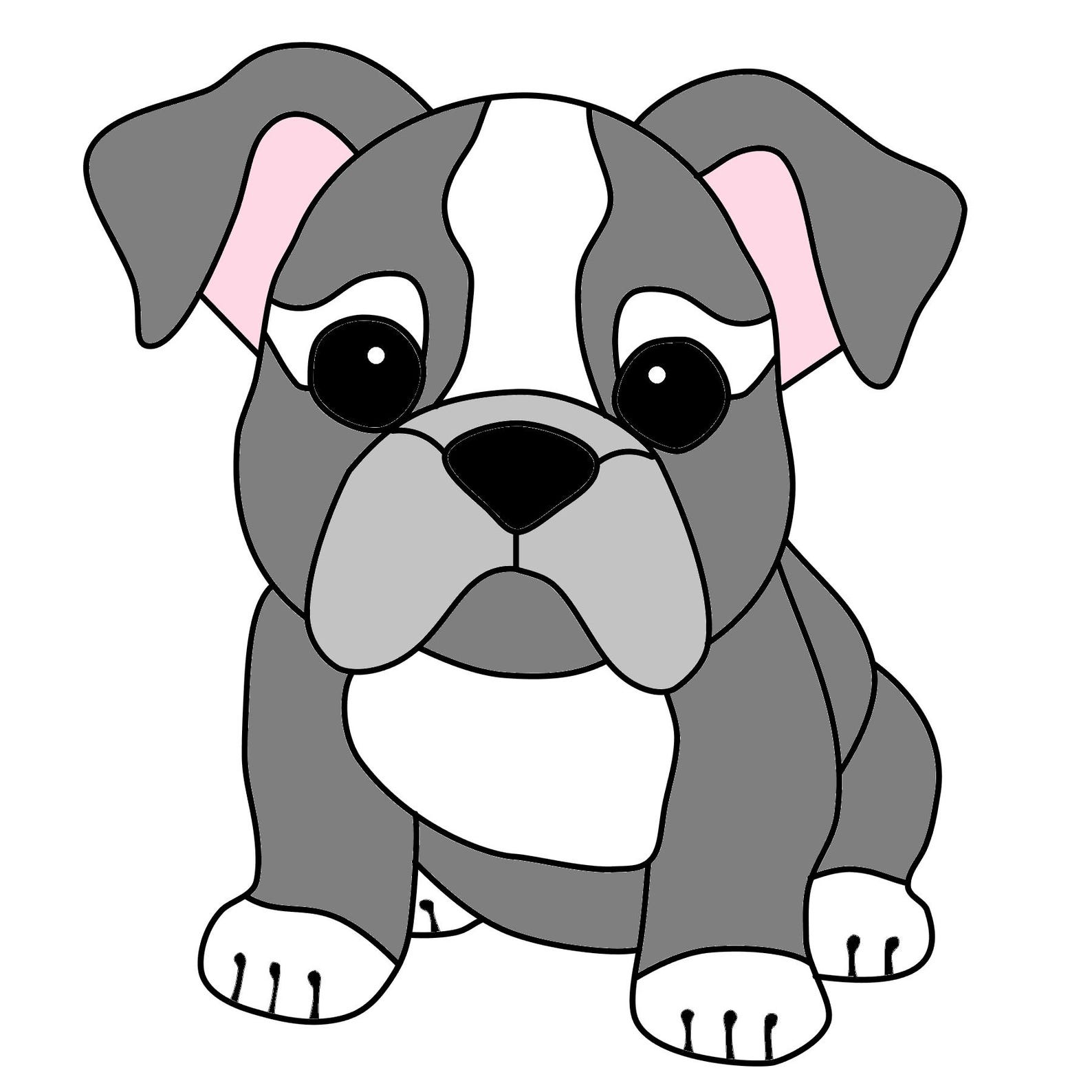 Bulldog Puppy-stained Glass Suncatcher Pattern - Etsy