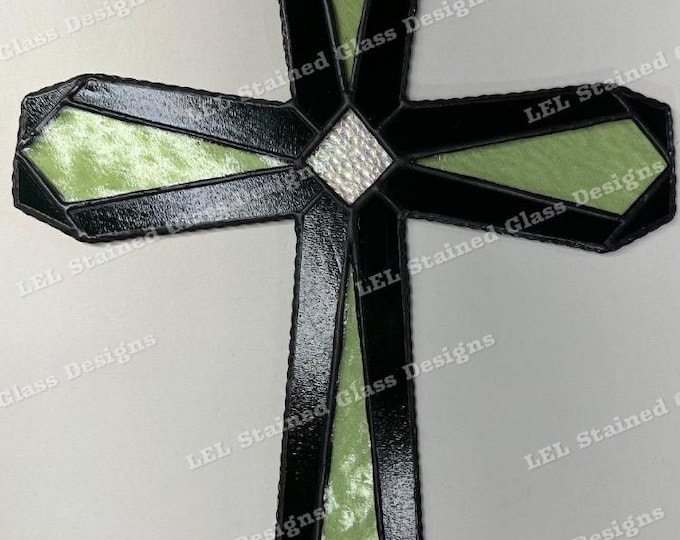 Cross Stained Glass Pattern, PDF, Printable Cross Pattern, Instant ...