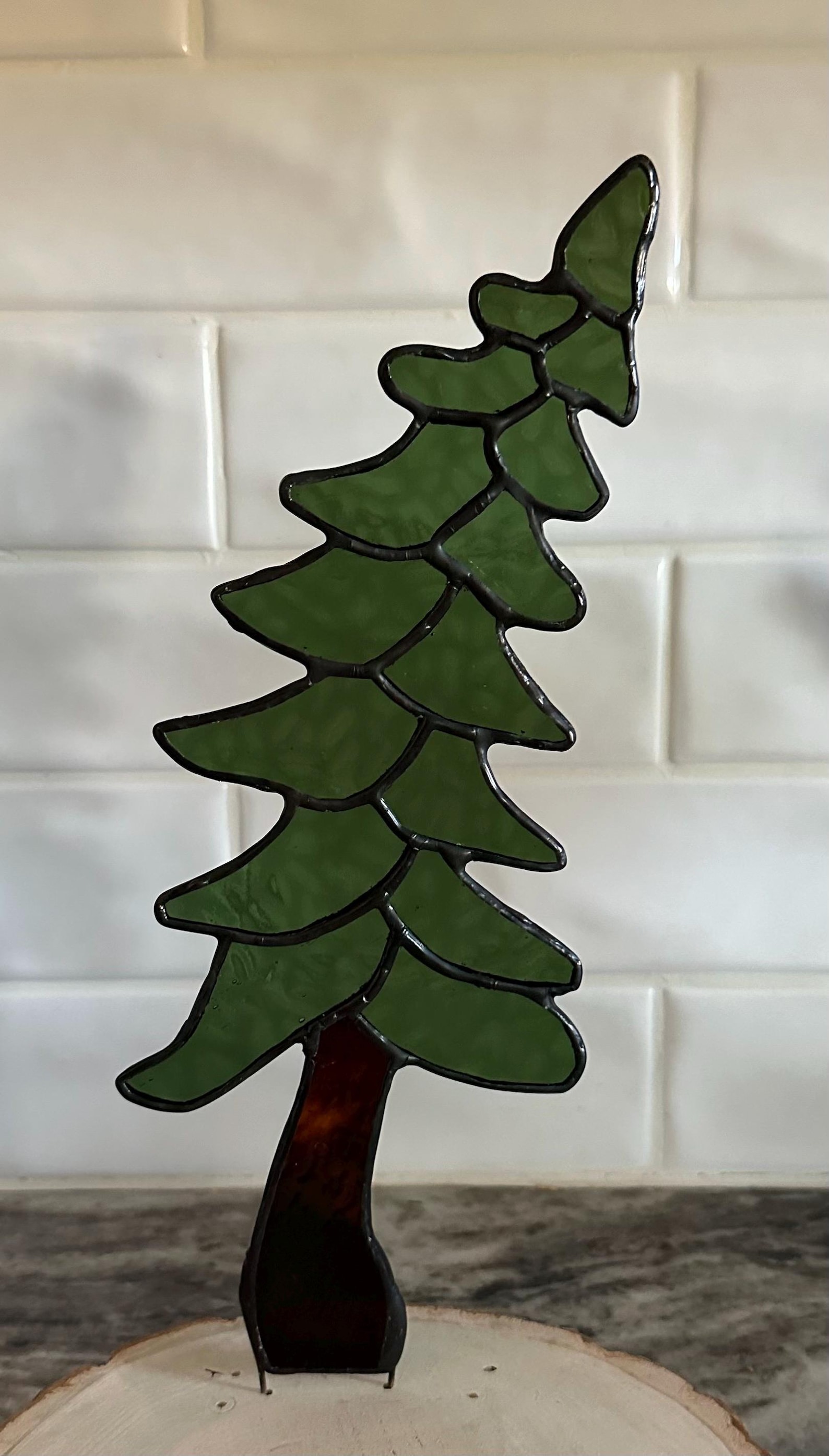 Evergreen Tree-stained Glass Pattern - Etsy