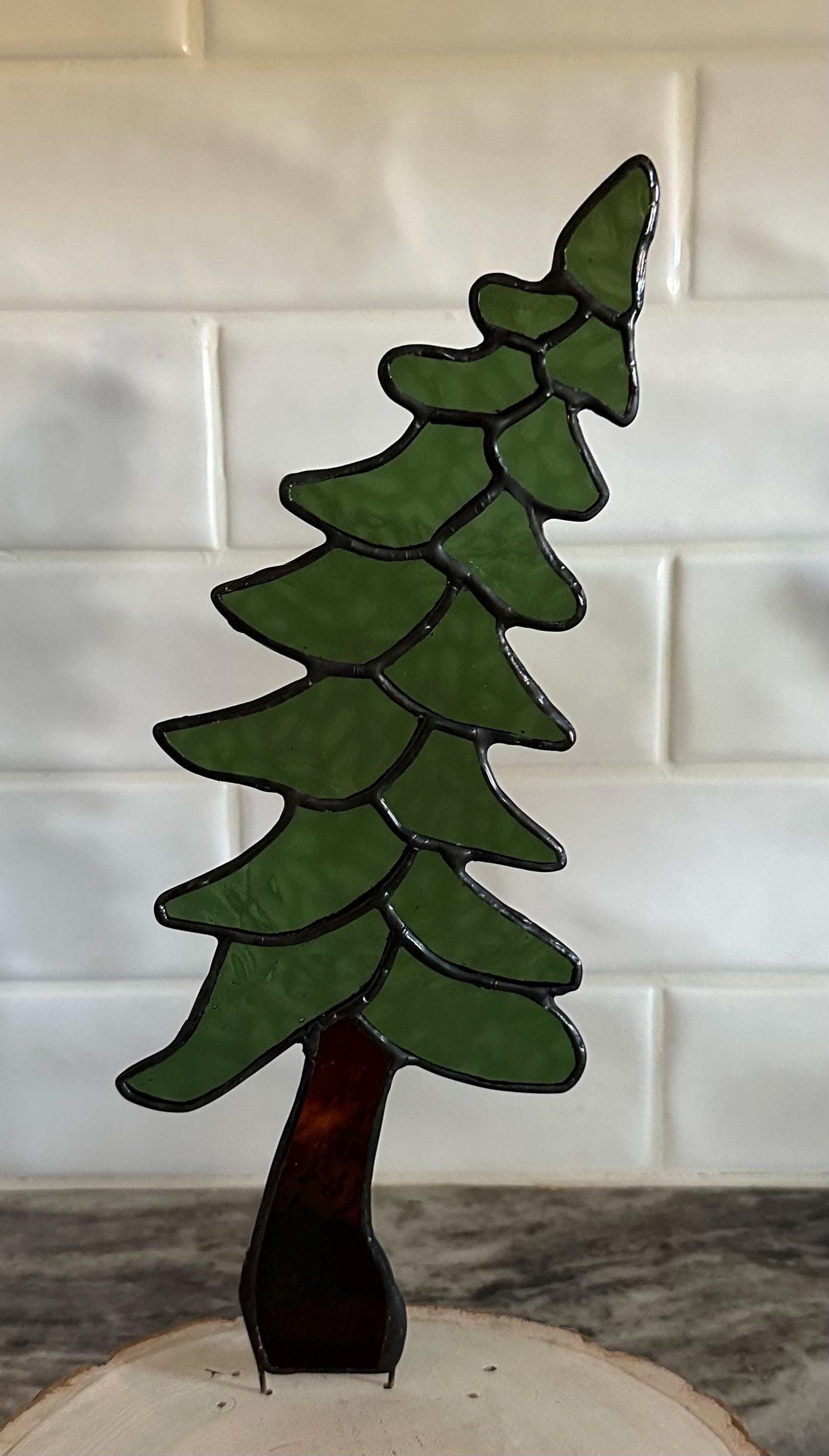 Evergreen Tree-stained Glass Pattern - Etsy