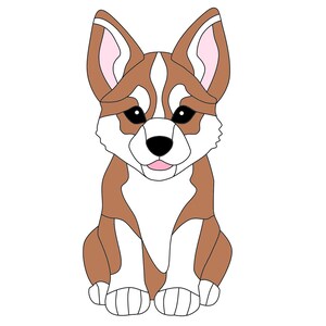 Husky Puppy-stained Glass Suncatcher Pattern - Etsy