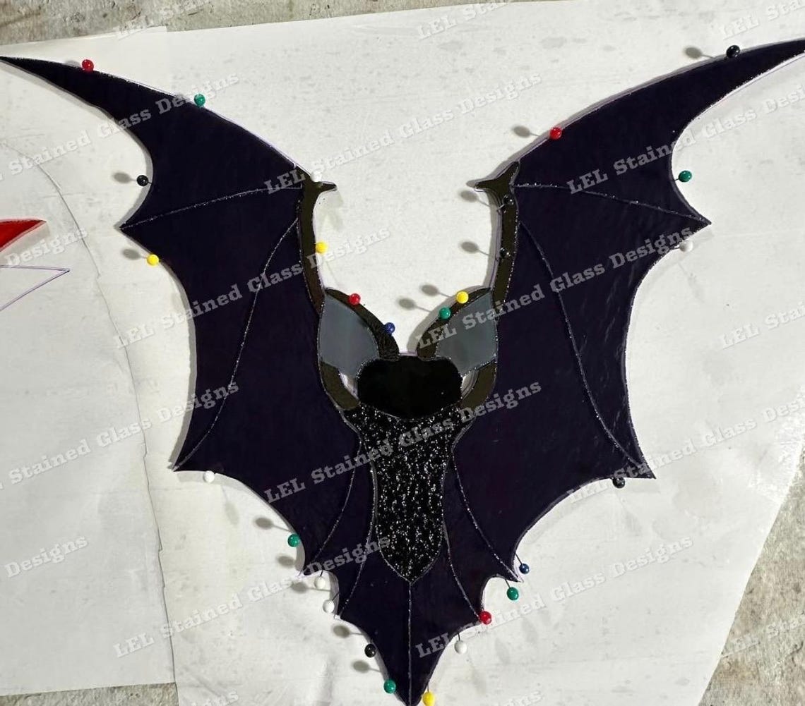 Bat Stained Glass Pattern - Etsy
