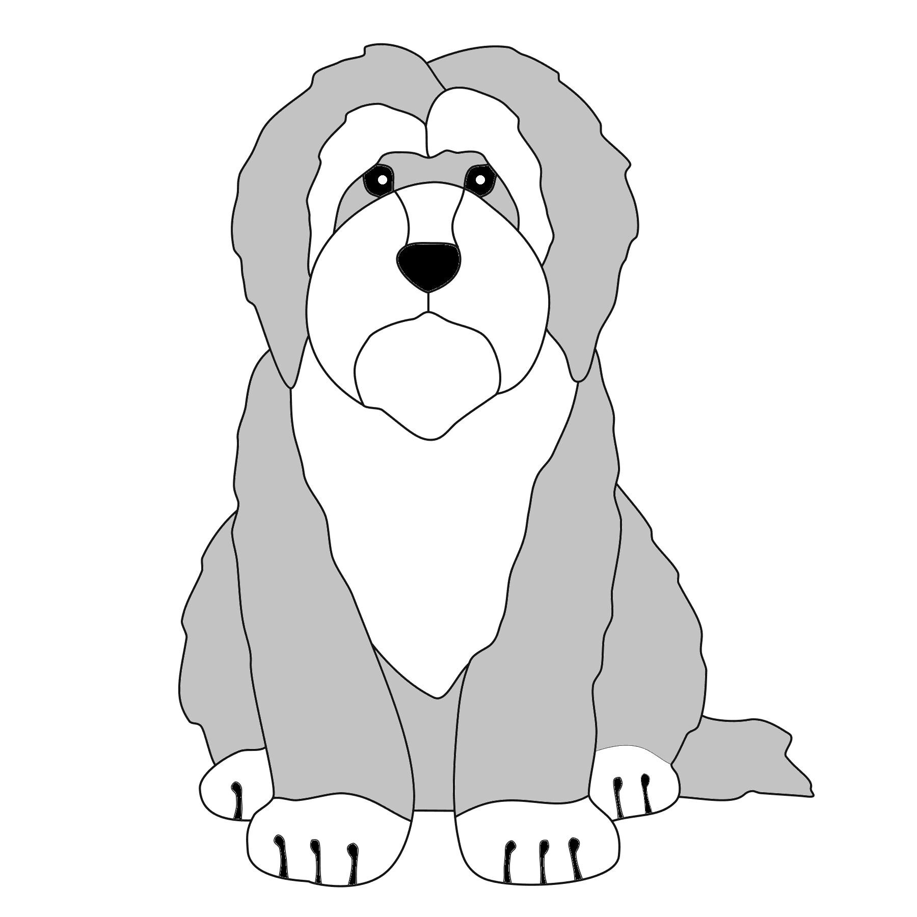 Old English Sheepdog Puppy-stained Glass Suncatcher Pattern - Etsy