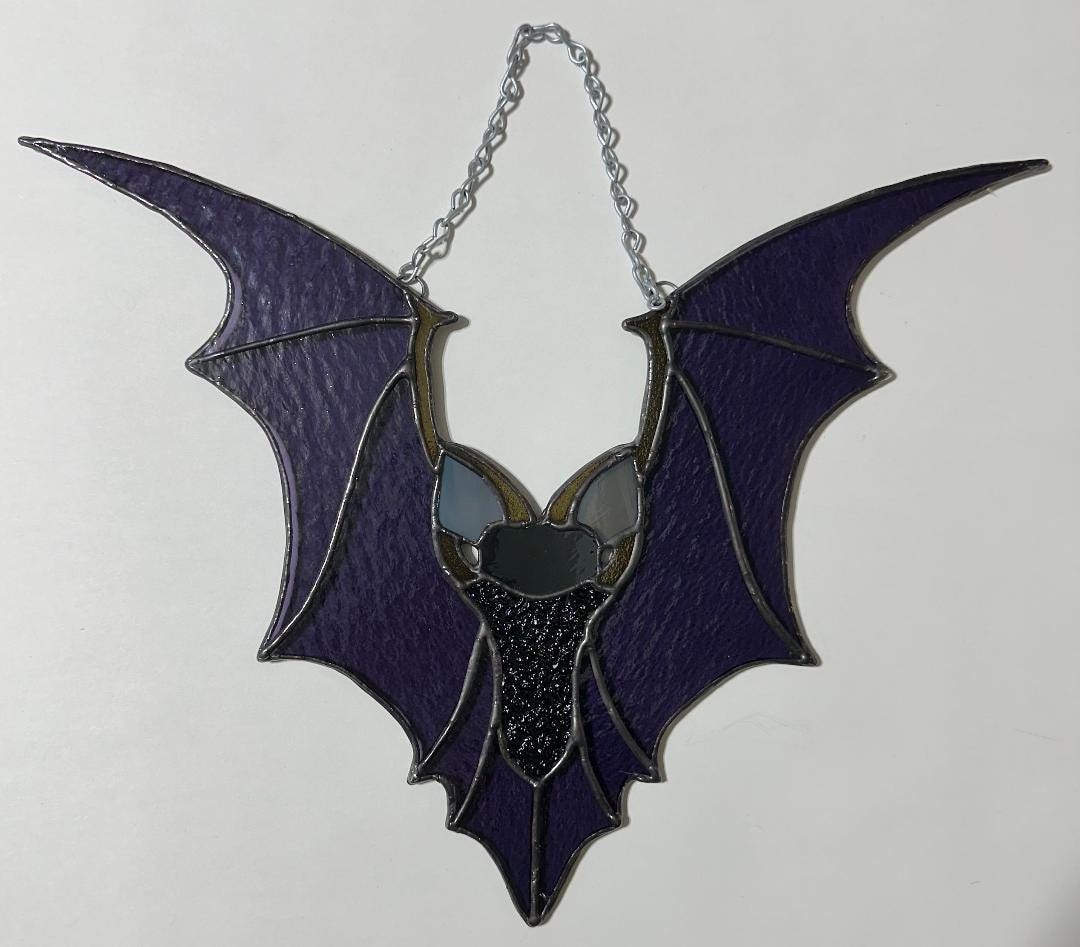 Bat Stained Glass Pattern - Etsy