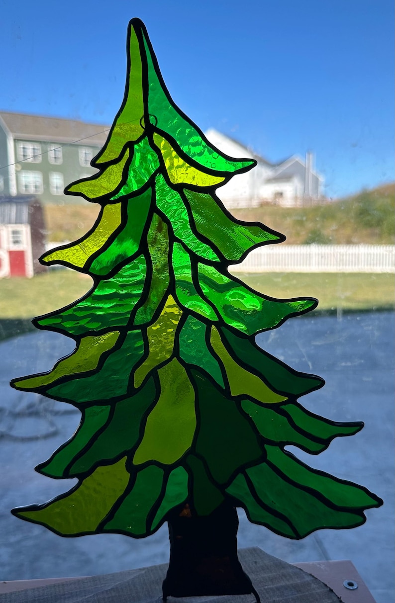 Christmas Tree-stained Glass Pattern - Etsy