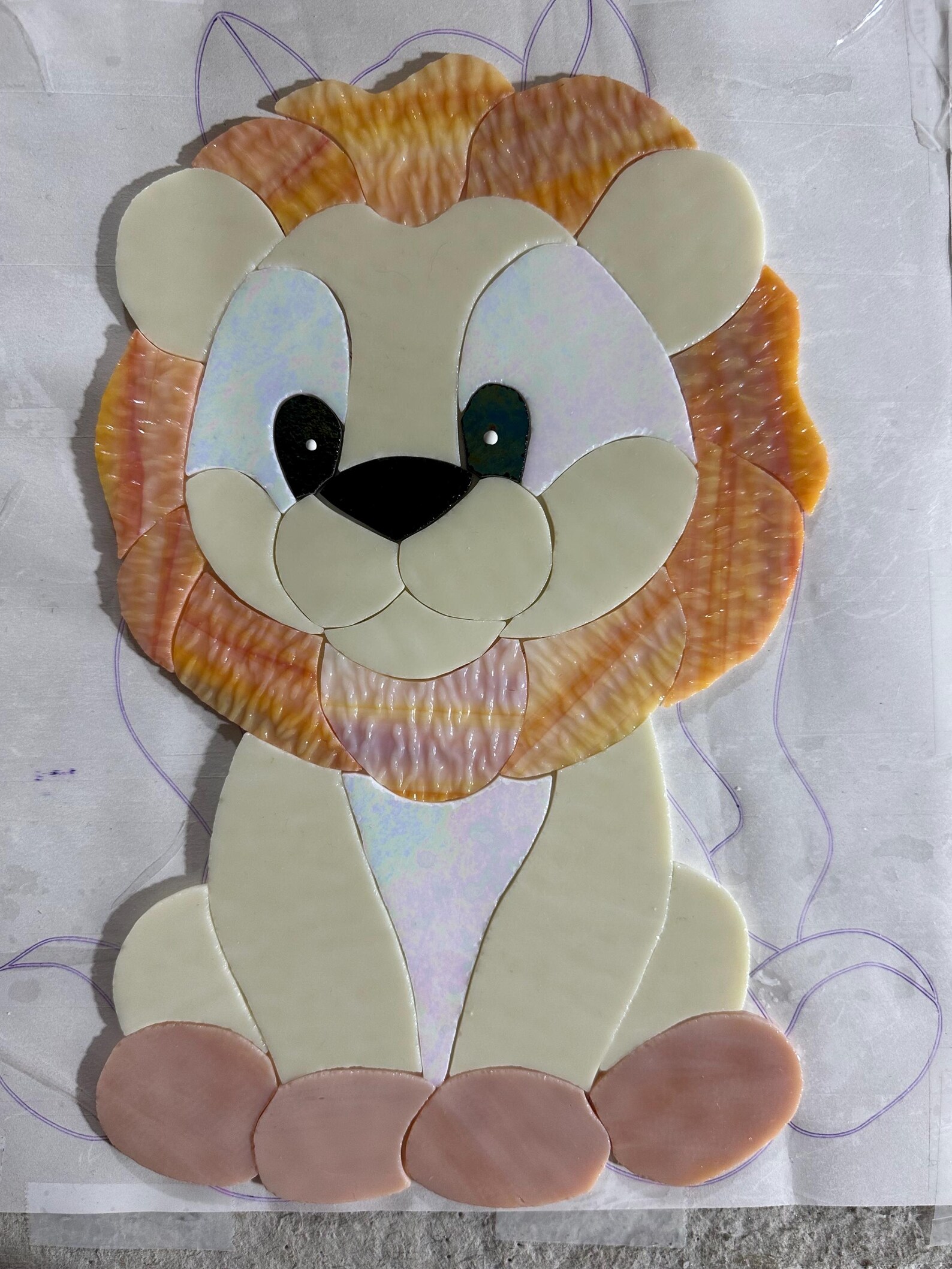 Stuffed Lion-stained Glass Suncatcher Pattern - Etsy