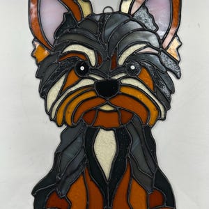 Yorkie Puppy-stained Glass Suncatcher Pattern - Etsy