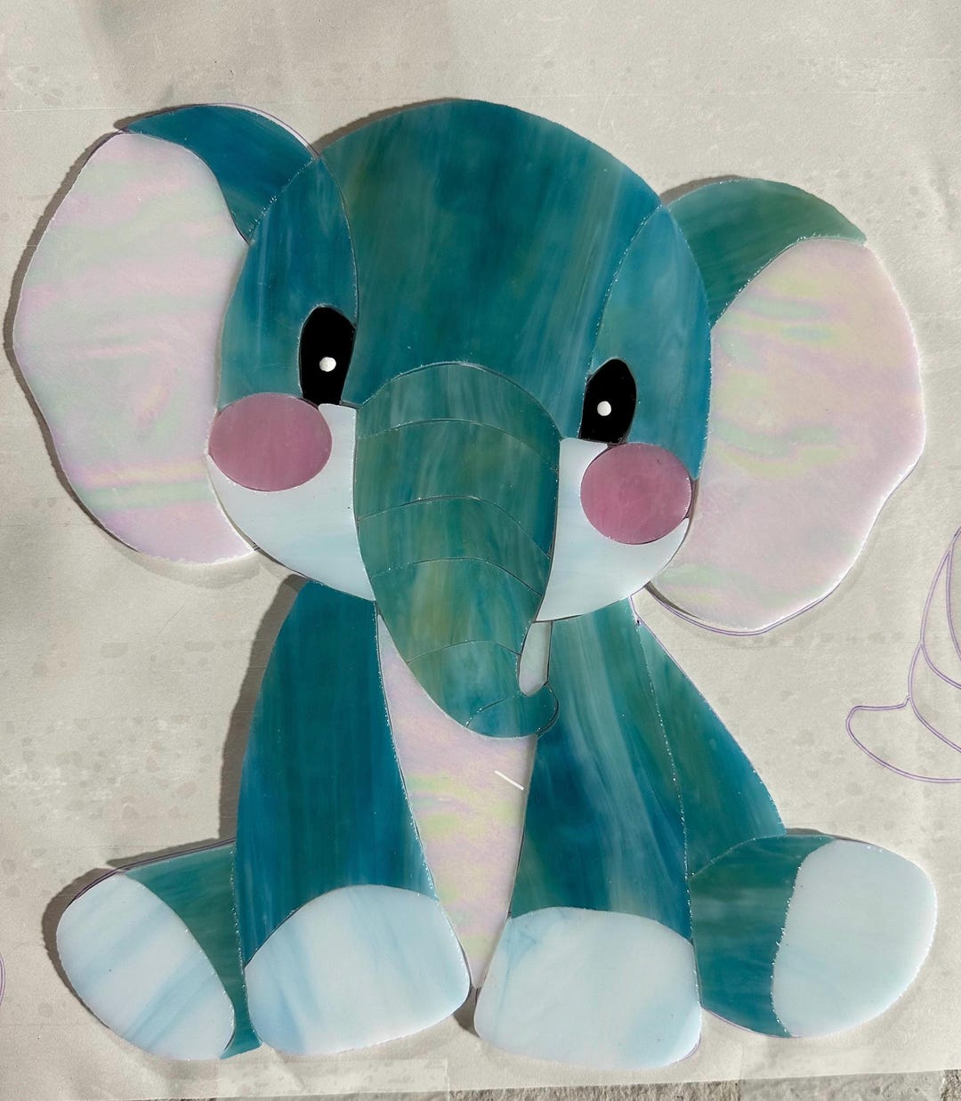 Stuffed Elephant-stained Glass Suncatcher Pattern - Etsy Canada