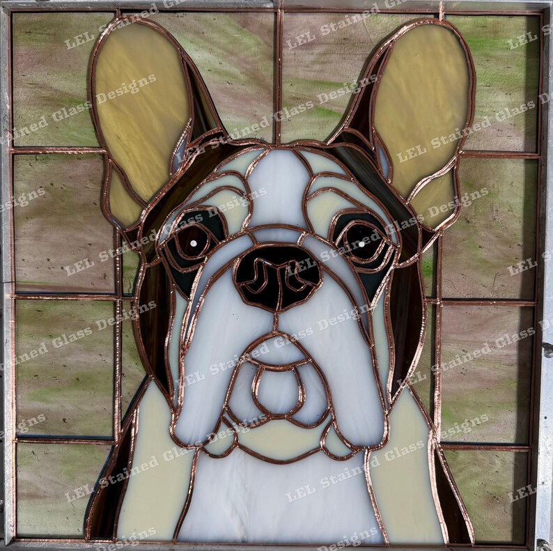 Stained Glass Panel Pattern of a French Bulldog Portrait - Etsy
