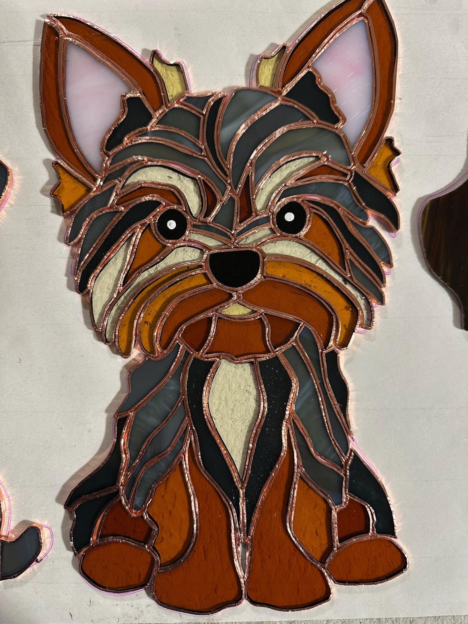 Yorkie Puppy-stained Glass Suncatcher Pattern - Etsy