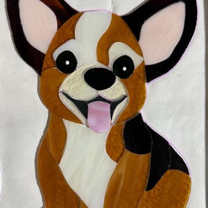 Corgi Puppy-stained Glass Suncatcher Pattern - Etsy