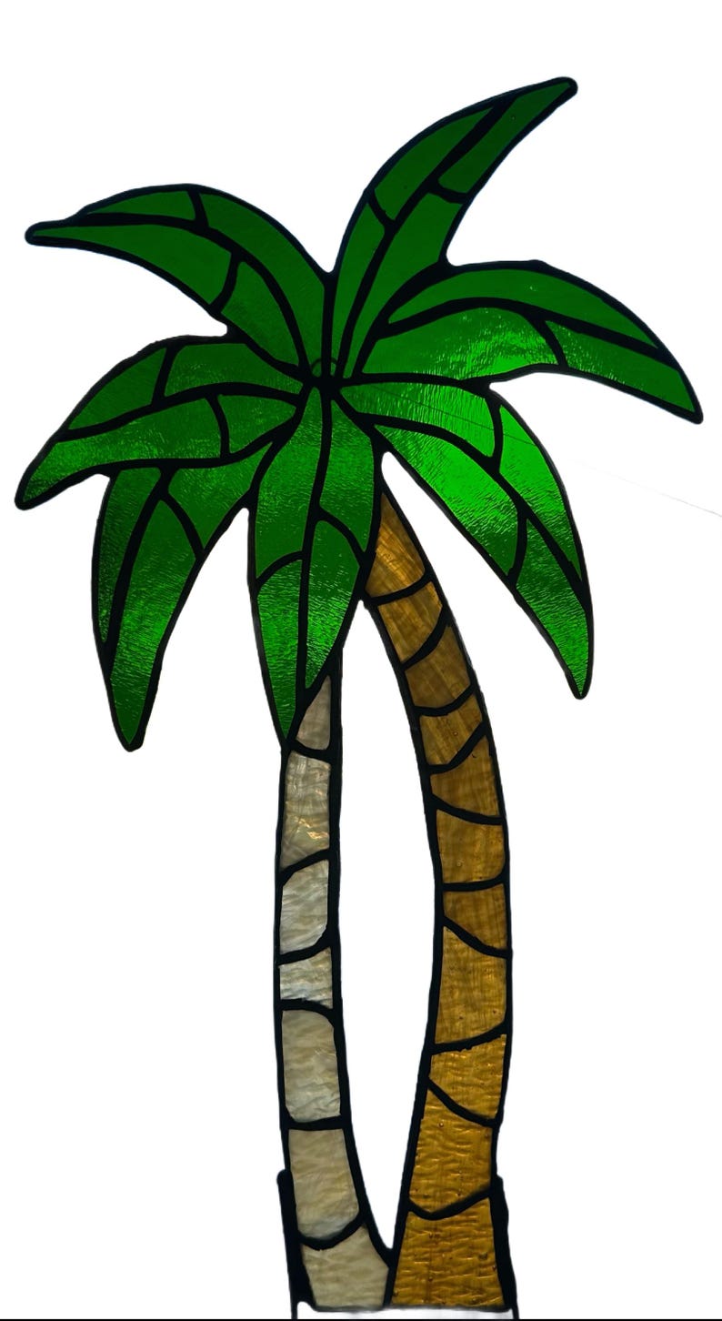 Palm Tree-stained Glass Pattern - Etsy