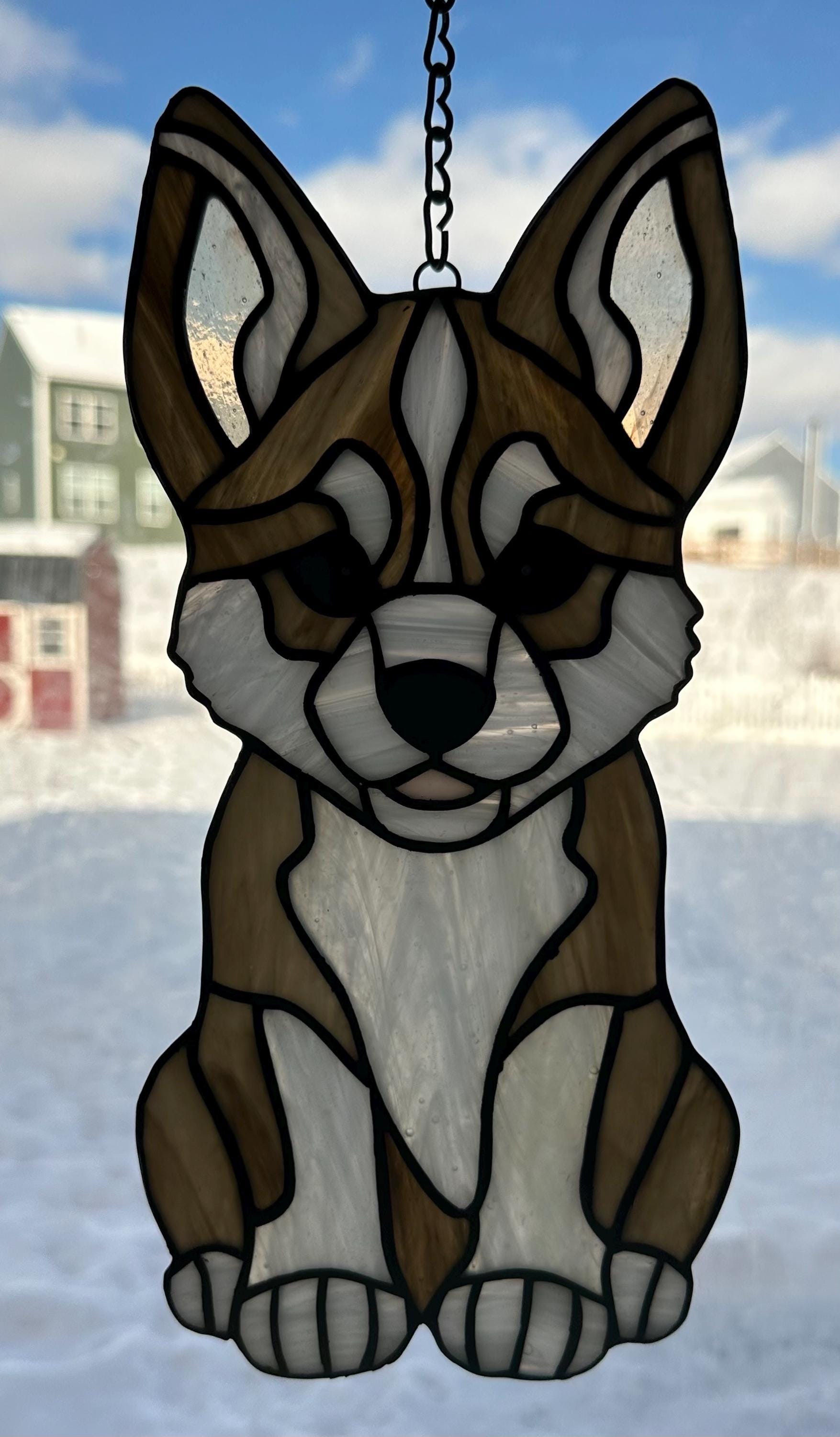 Husky Puppy-stained Glass Suncatcher Pattern - Etsy