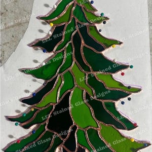 Christmas Tree-stained Glass Pattern - Etsy