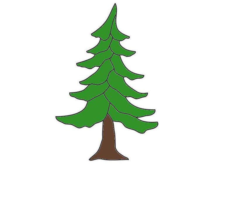 Pine Tree-stained Glass Pattern - Etsy