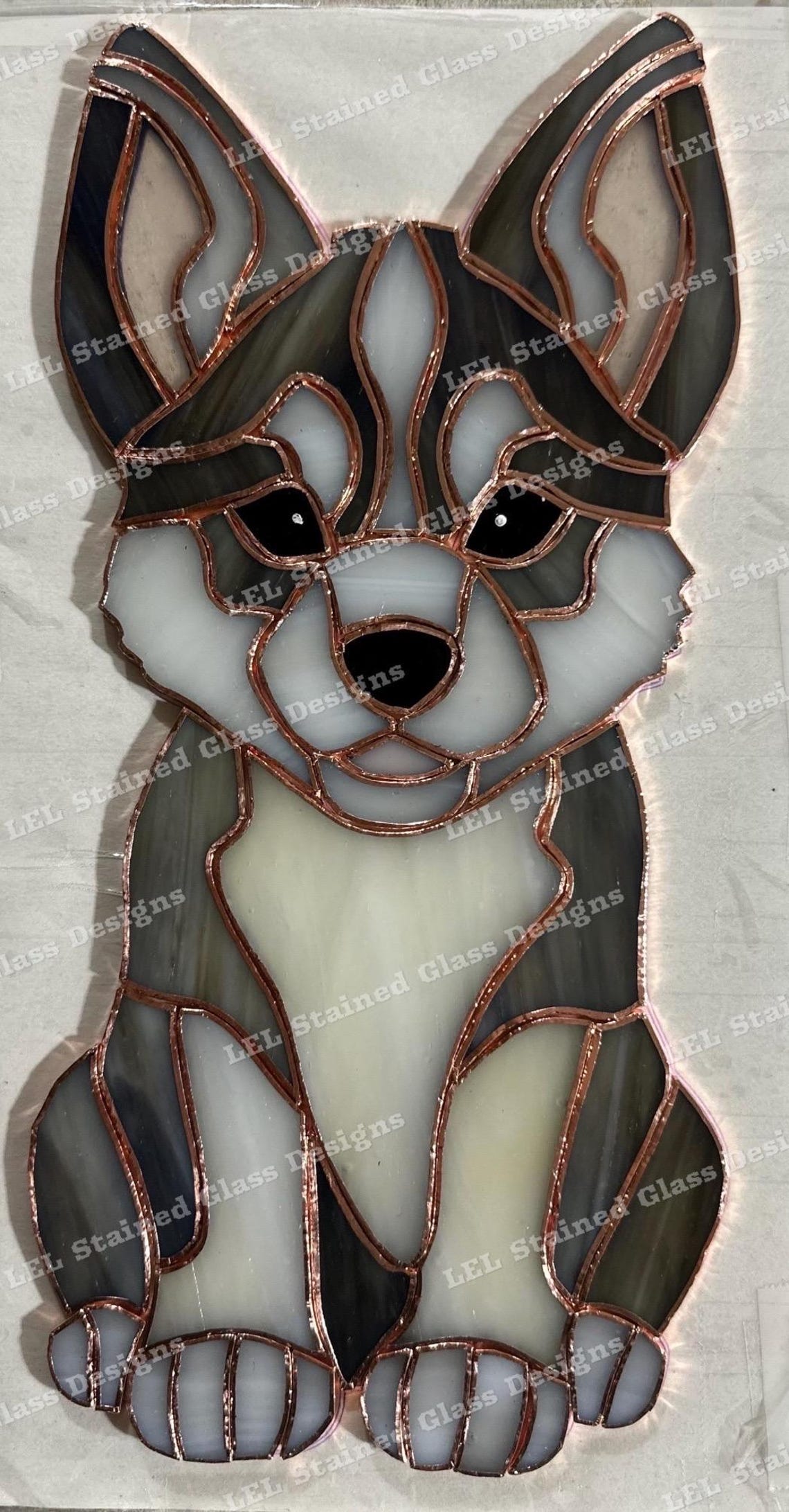 Husky Puppy-stained Glass Suncatcher Pattern - Etsy