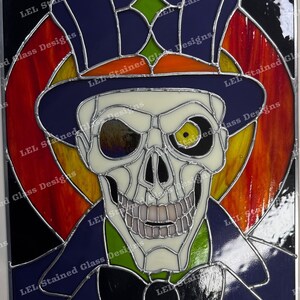 Skeleton Ringmaster Portrait-stained Glass Panel Pattern - Etsy