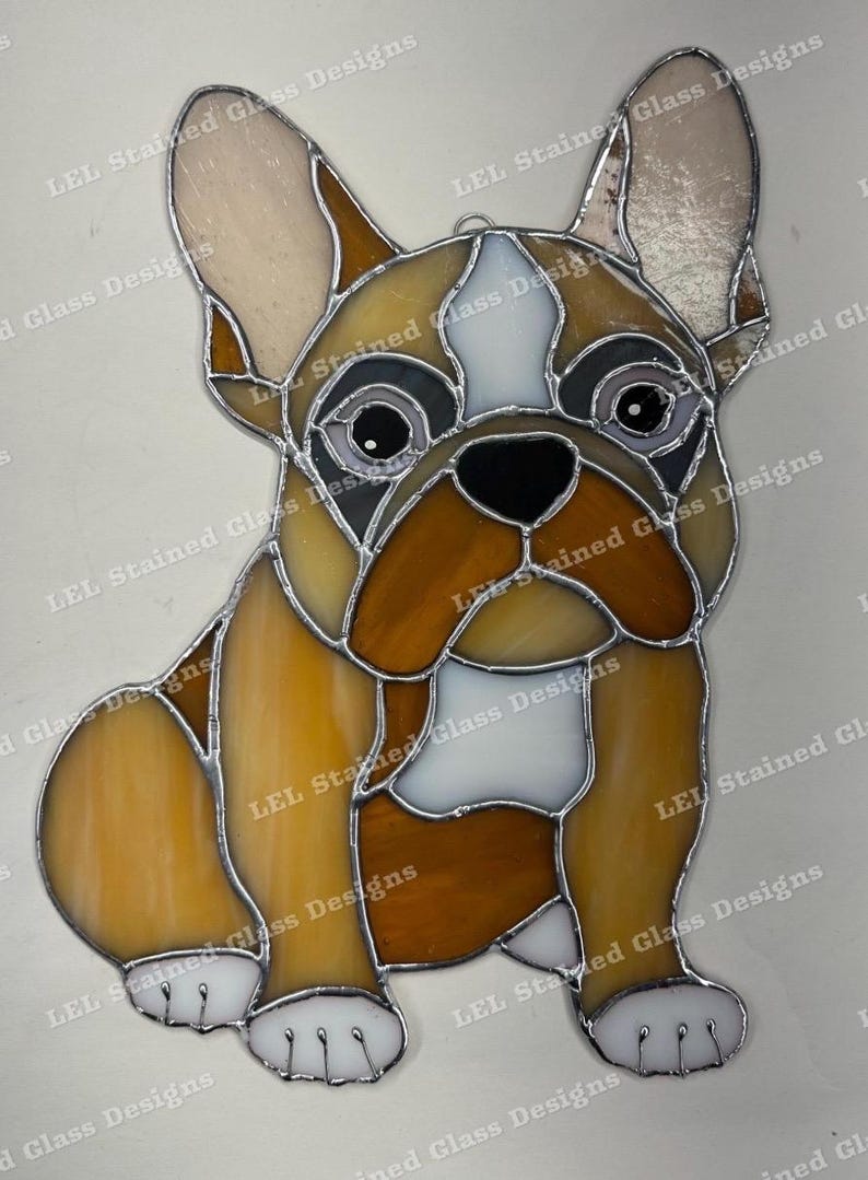 French Bulldog Puppy-stained Glass Suncatcher Pattern - Etsy