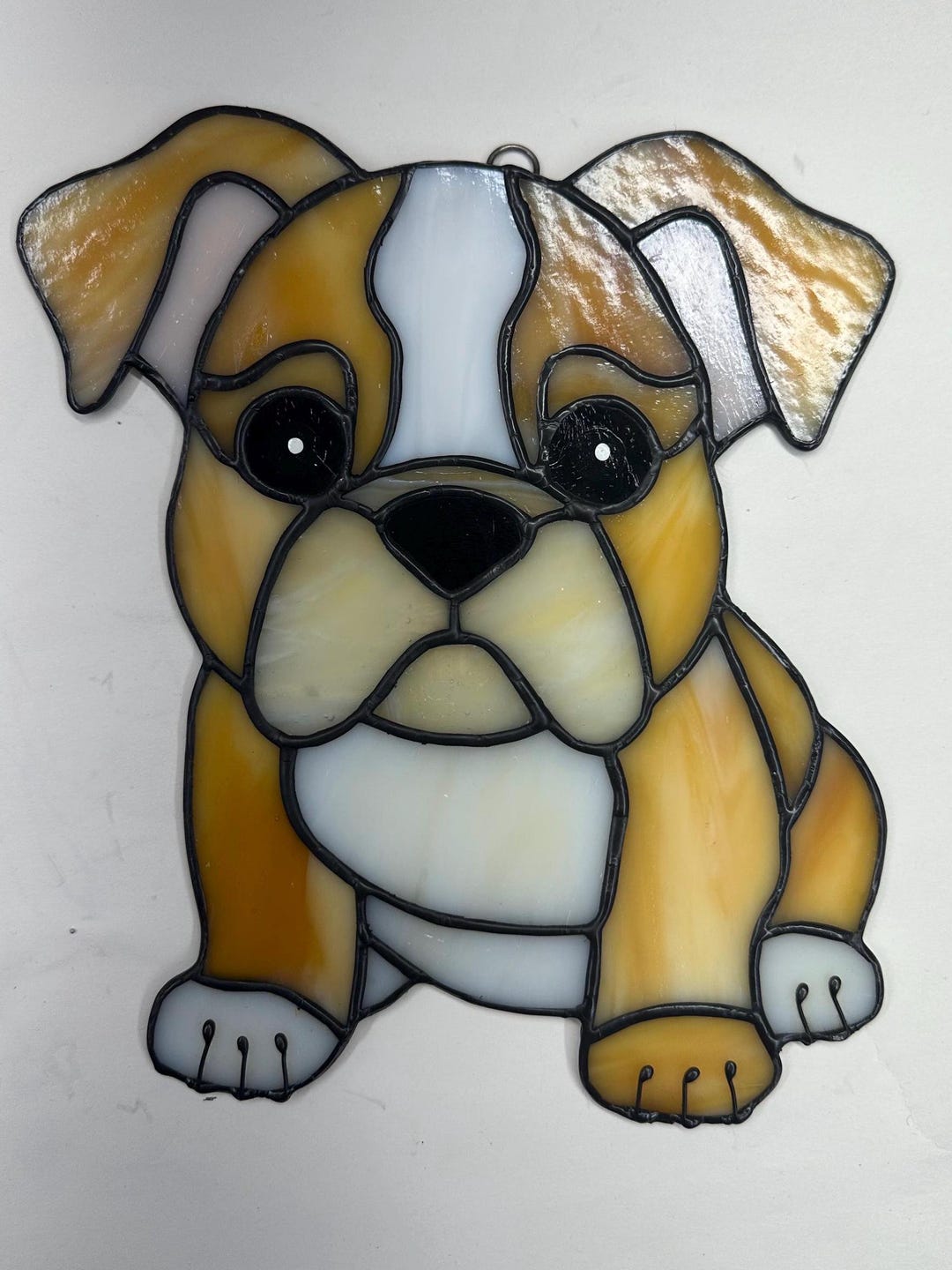 Bulldog Puppy-stained Glass Suncatcher Pattern - Etsy