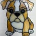 Bulldog Puppy-stained Glass Suncatcher Pattern - Etsy