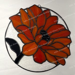 Marigold Flower-stained Glass Suncatcher Pattern - Etsy