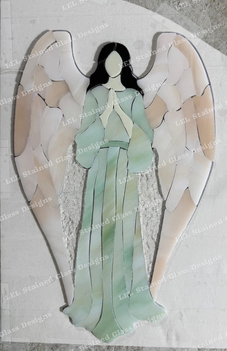 Guardian Angel Stained Glass Suncatcher Pattern - Etsy