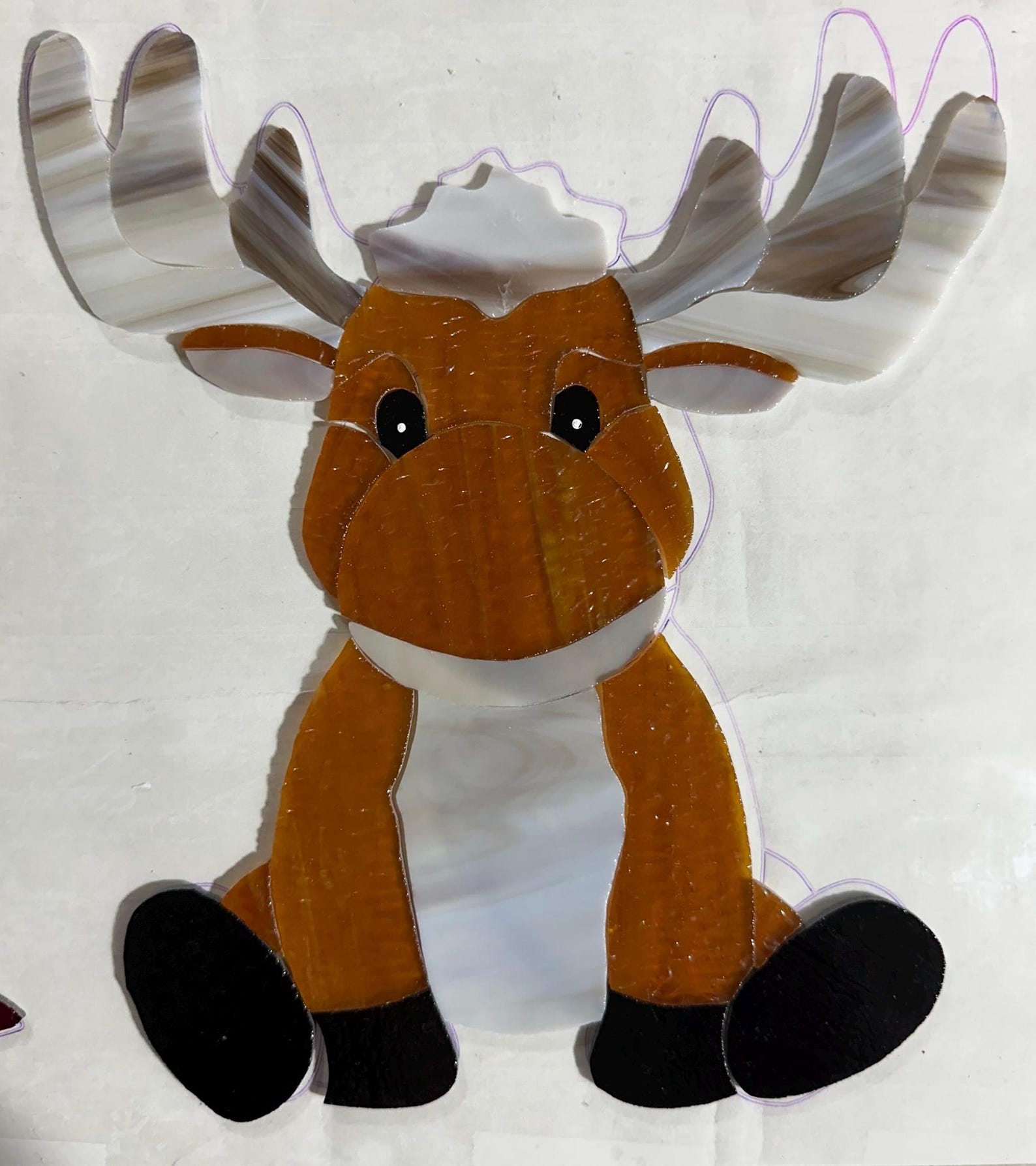 Stuffed Moose-stained Glass Suncatcher Pattern - Etsy