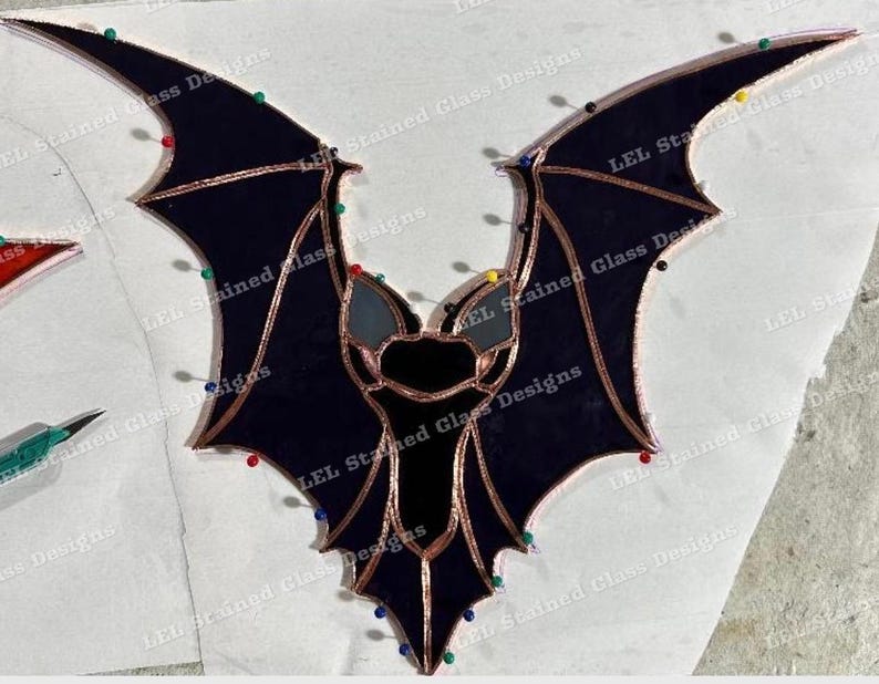 Bat Stained Glass Pattern - Etsy