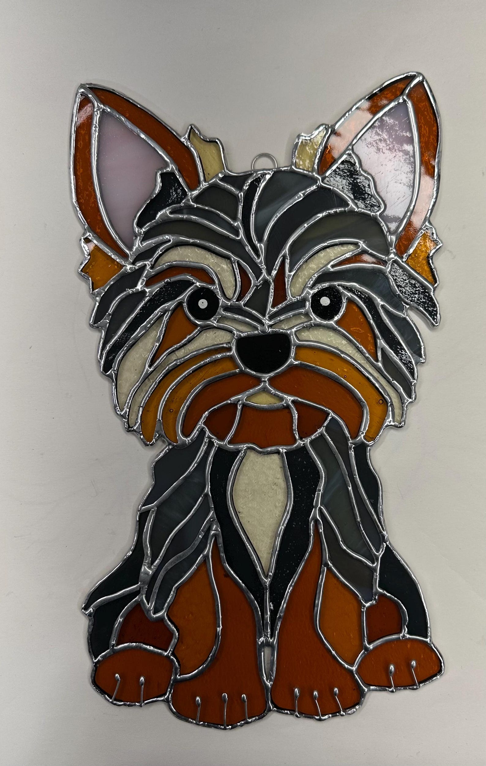 Yorkie Puppy-stained Glass Suncatcher Pattern - Etsy