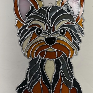 Yorkie Puppy-stained Glass Suncatcher Pattern - Etsy