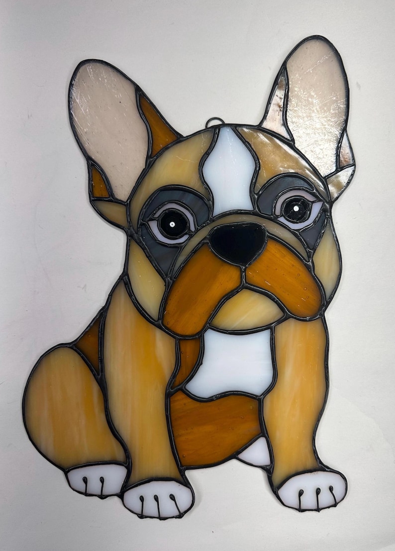 French Bulldog Puppy-stained Glass Suncatcher Pattern - Etsy