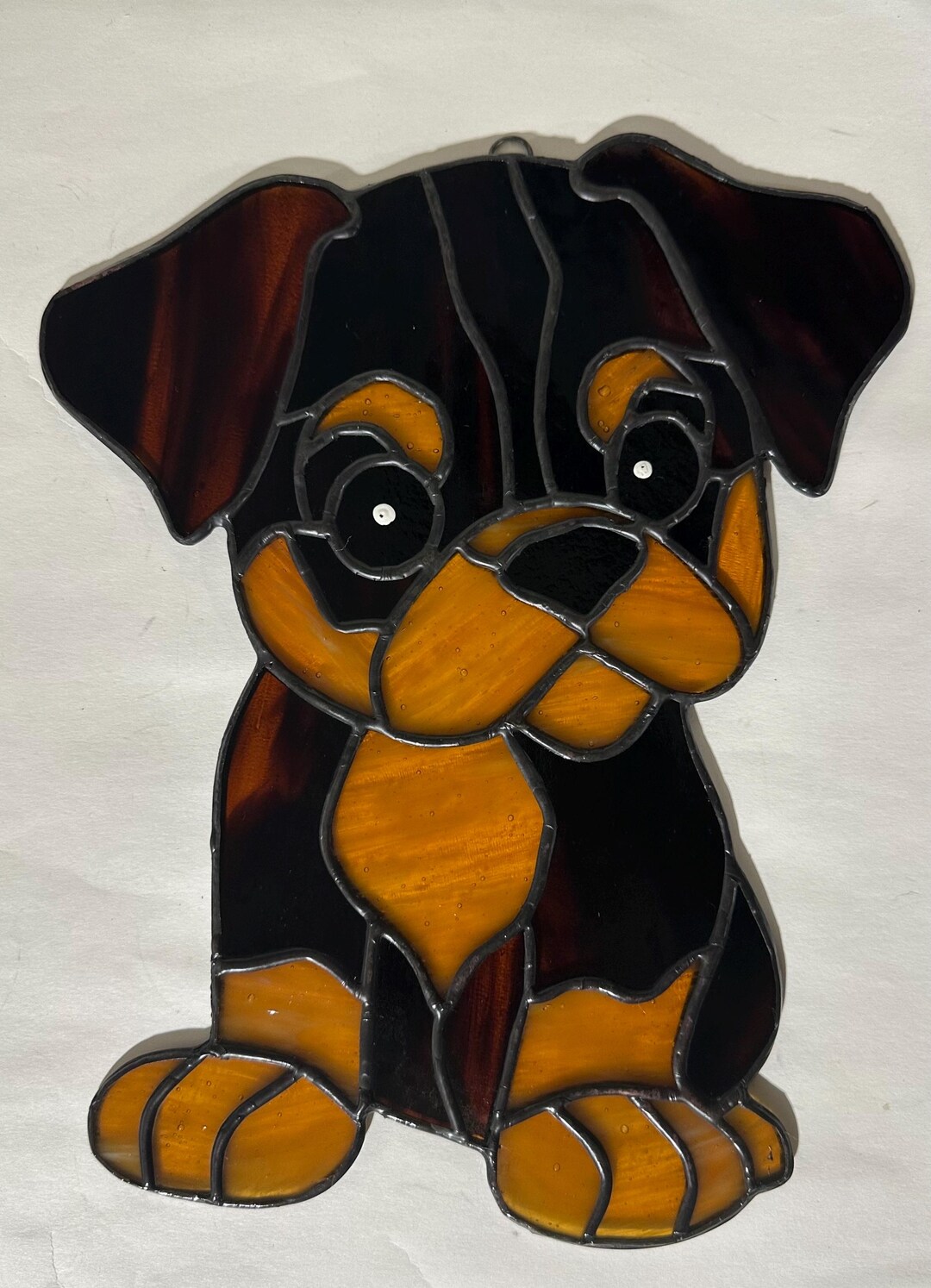 Stained Glass Suncatcher of a Rottweiler Puppy - Etsy