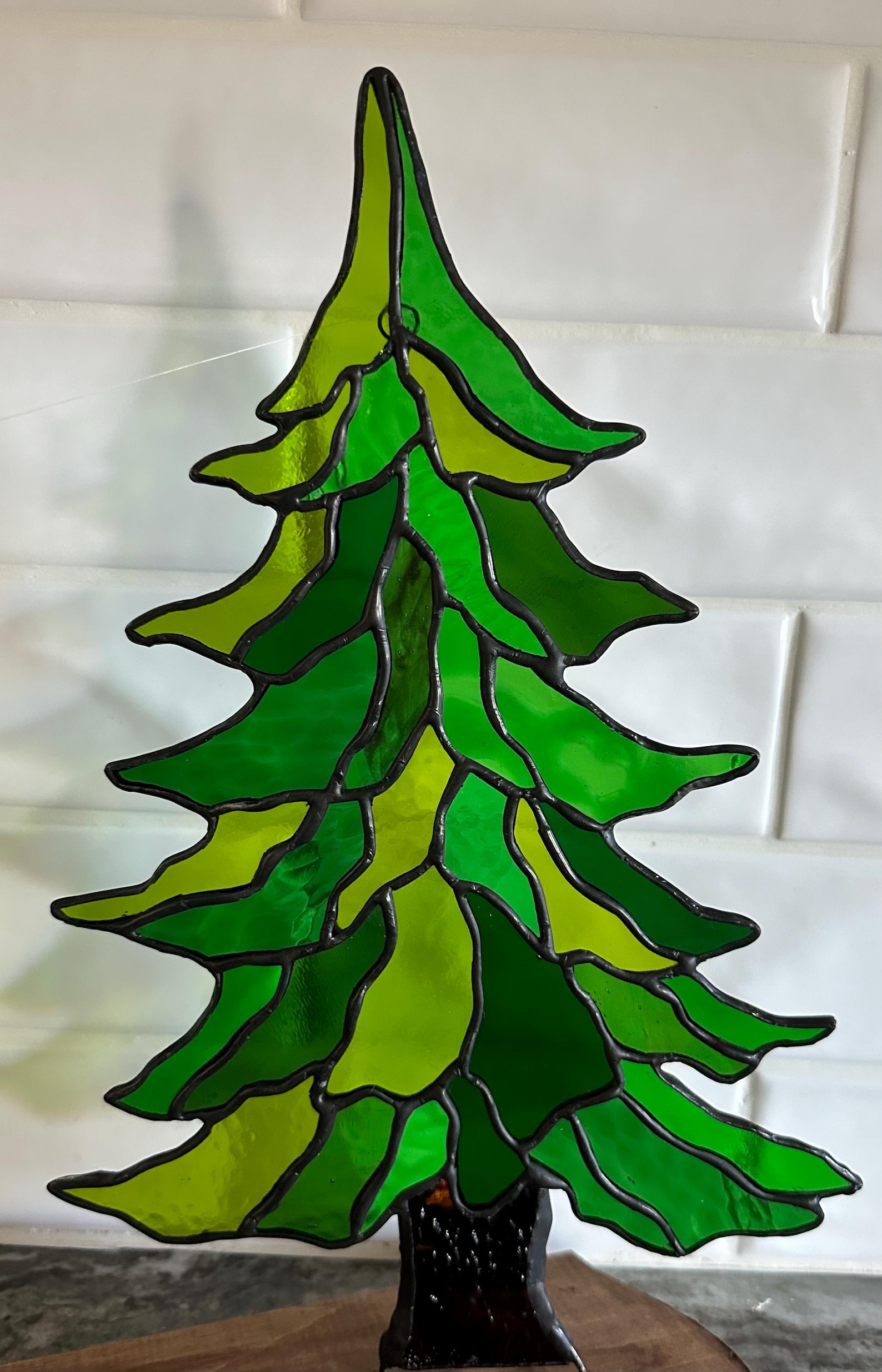 Christmas Tree-stained Glass Pattern - Etsy