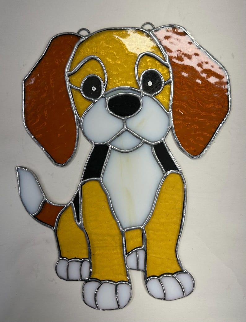 Beagle Puppy Suncatcher-stained Glass Pattern - Etsy