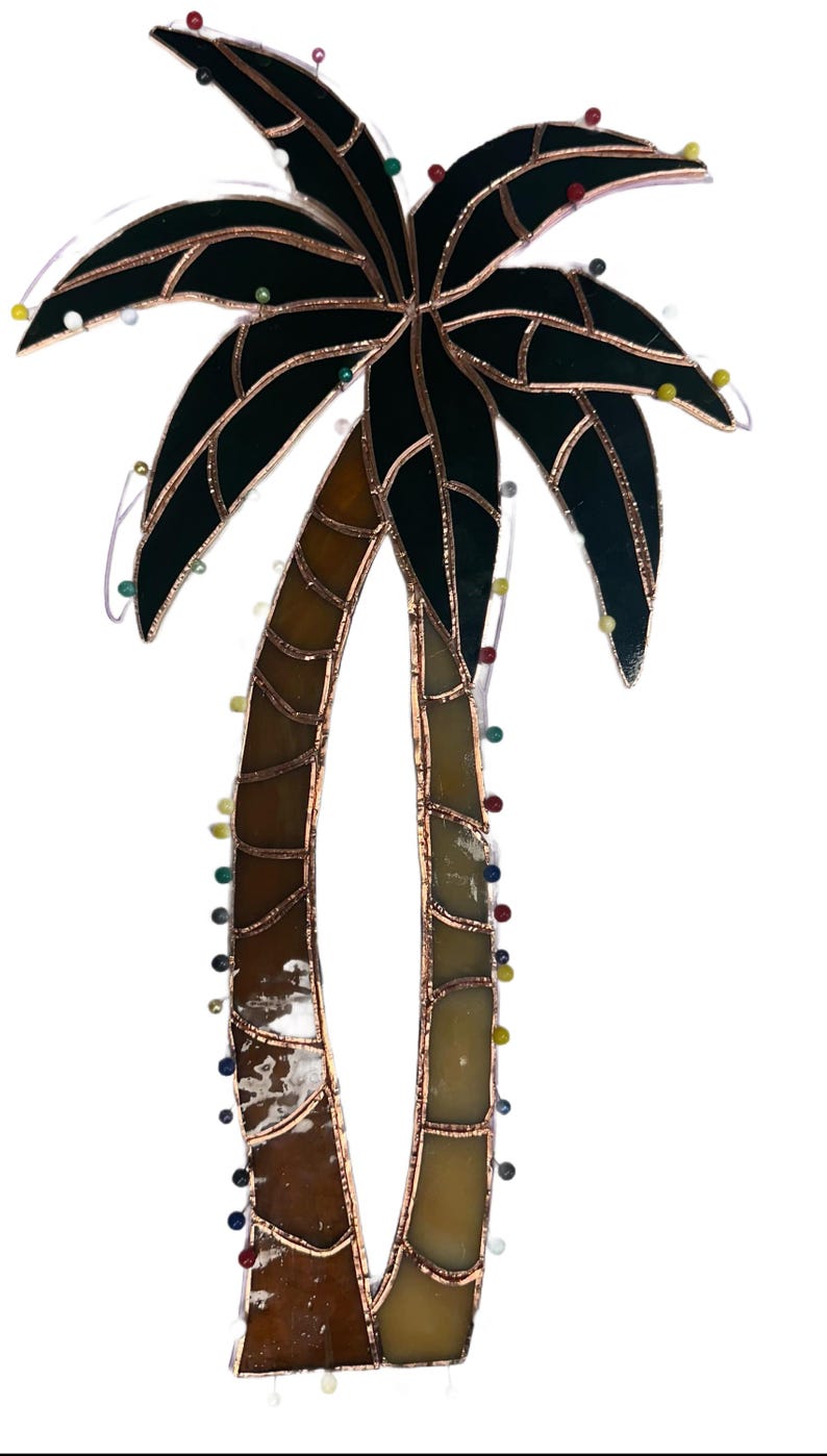 Palm Tree-stained Glass Pattern - Etsy