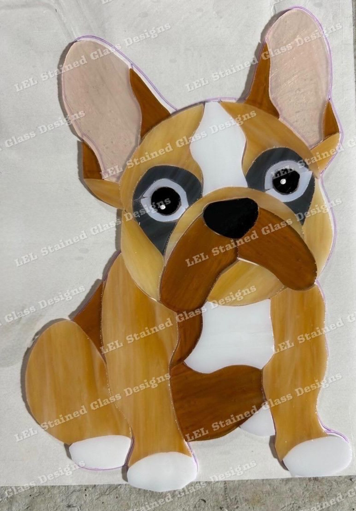 French Bulldog Puppy-stained Glass Suncatcher Pattern - Etsy