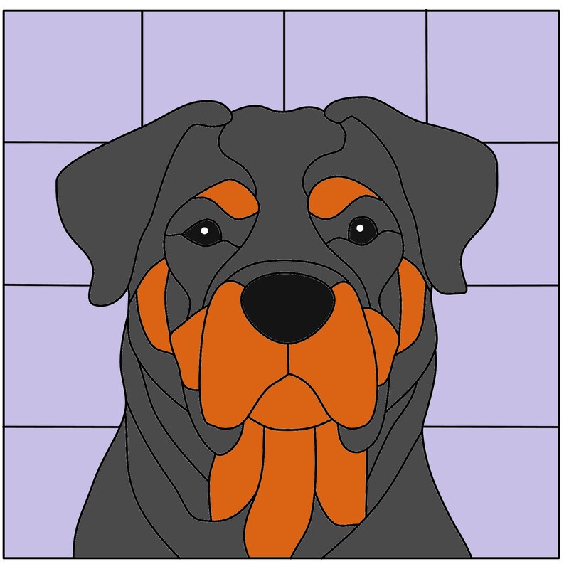 Rottweiler Stained Glass - Etsy