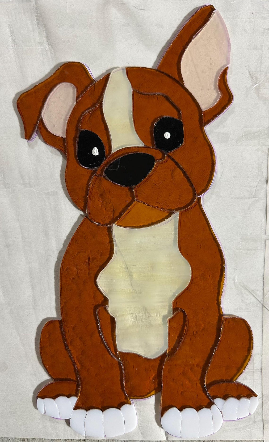 Pitbull Puppy-stained Glass Suncatcher Pattern - Etsy