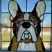 Stained Glass Panel Pattern of a French Bulldog Portrait - Etsy