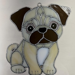 Pug Puppy-stained Glass Suncatcher Pattern - Etsy