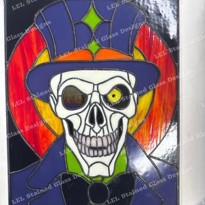 Skeleton Ringmaster Portrait-stained Glass Panel Pattern - Etsy