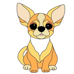 Chihuahua Puppy-stained Glass Suncatcher Pattern - Etsy