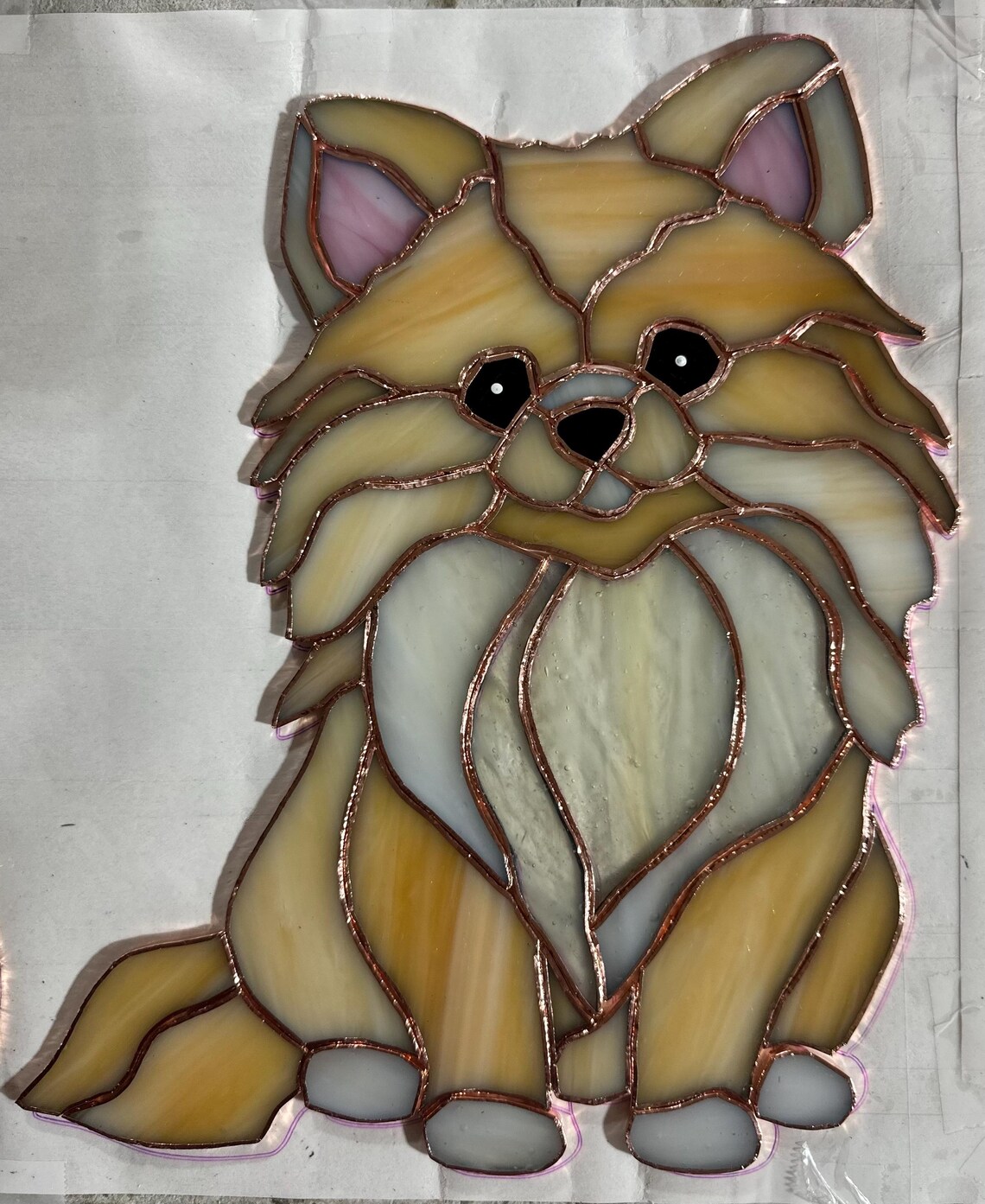 Pomeranian Puppy- Stained Glass Suncatcher Pattern - Etsy