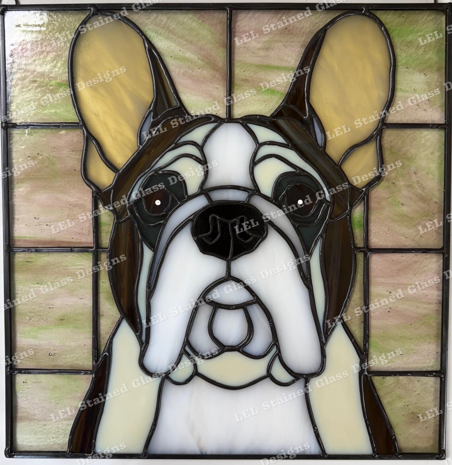 Stained Glass Panel Pattern of a French Bulldog Portrait - Etsy