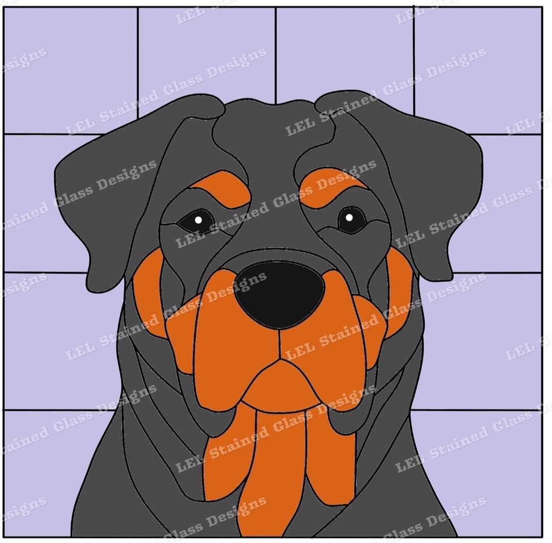 Rottweiler Bust Panel Pattern - Etsy